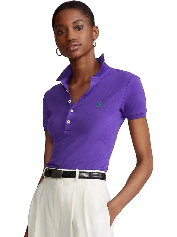 Ralph Lauren Slim Fit Stretch Polo Shirt - Chalet Purple