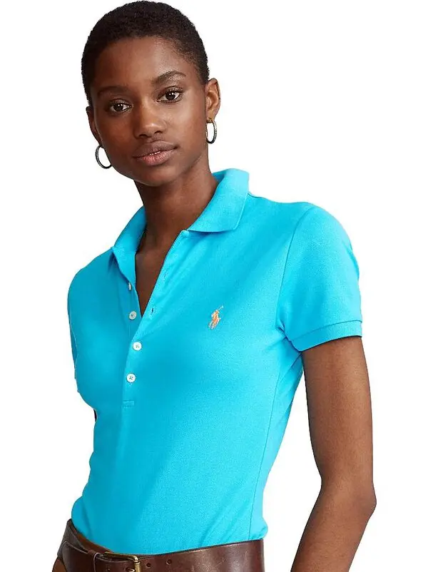 Ralph Lauren Slim Fit Stretch Polo Shirt - Cove Blue