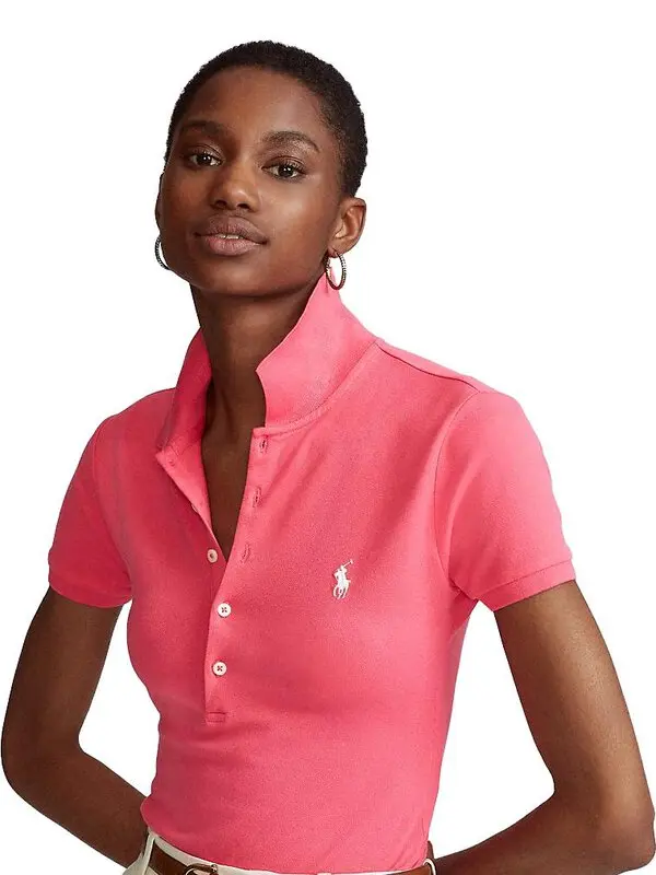Ralph Lauren Slim Fit Stretch Polo Shirt - Hot Pink