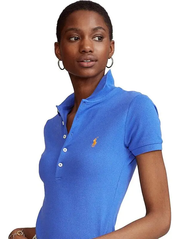 Ralph Lauren Slim Fit Stretch Polo Shirt - Sea Blue