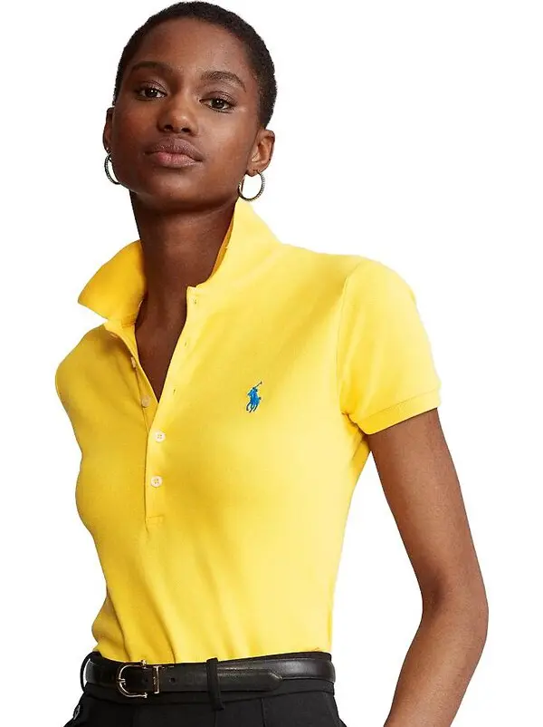 Ralph Lauren Slim Fit Stretch Polo Shirt - Yellowfin