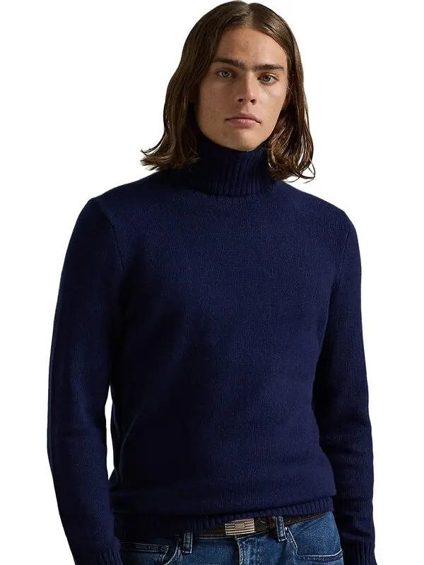 Ralph Lauren Cashmere Turtleneck Sweater - Bright Navy