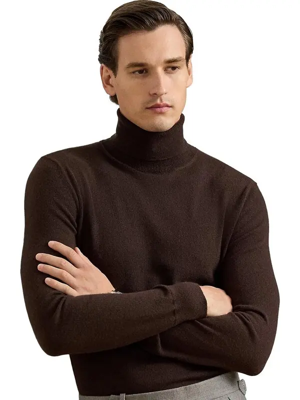 Ralph Lauren Cashmere Turtleneck Sweater - Luggage Brown