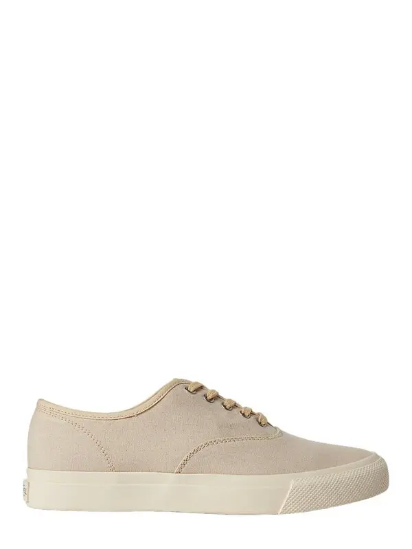 Ralph Lauren Canvas Lace Up Sneaker - Greige