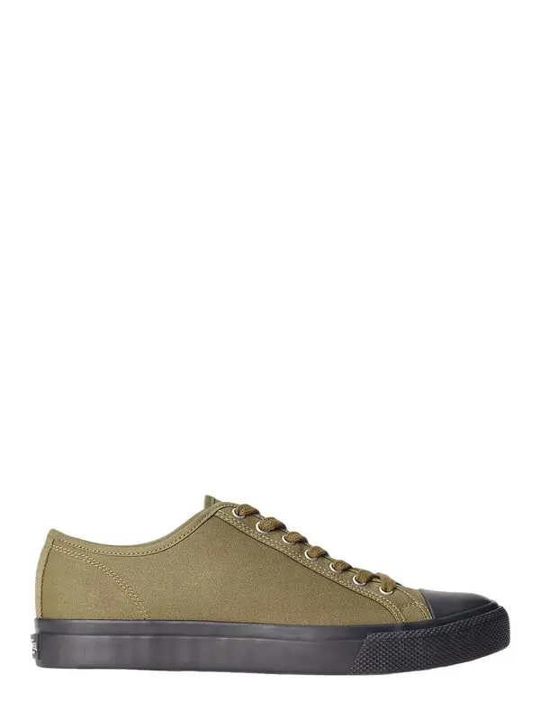 Ralph Lauren Canvas Lace Up Sneaker - Olive