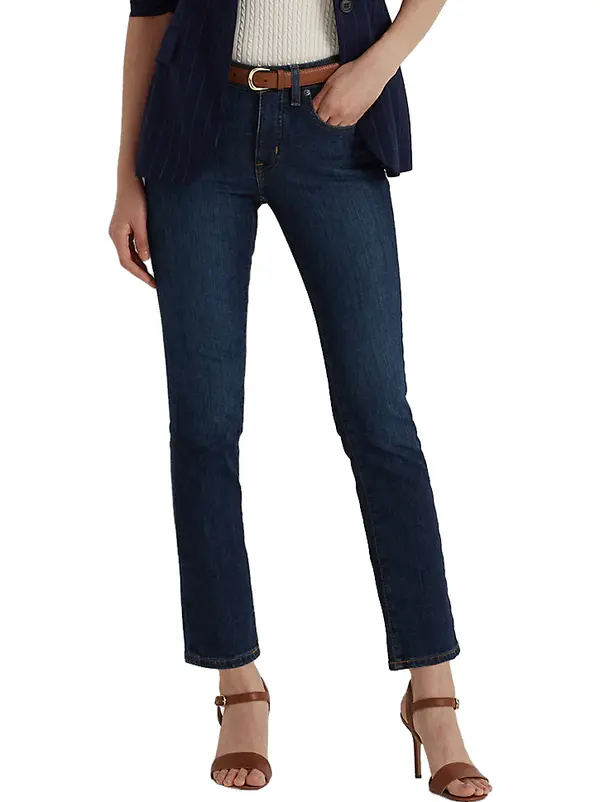 Ralph Lauren Mid-rise Straight Leg Jean - Ocean Blue Wash
