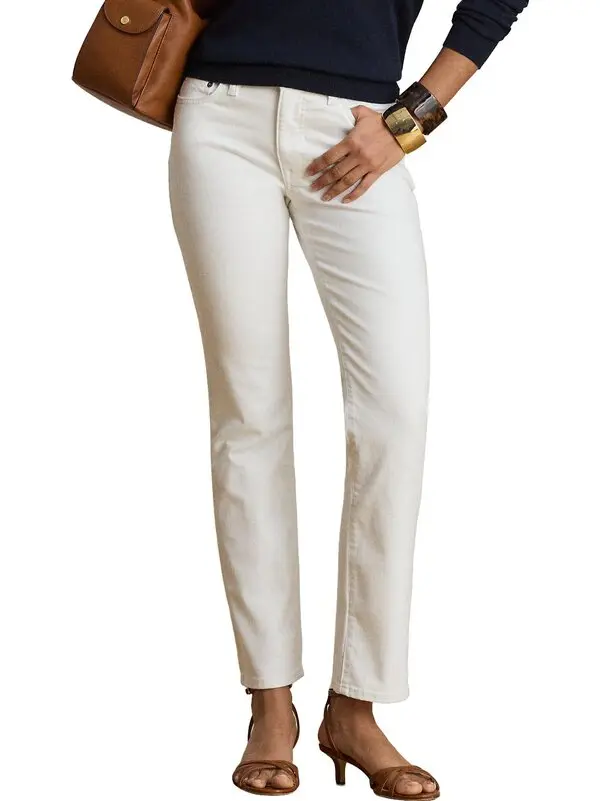 Ralph Lauren Mid-rise Straight Leg Jean - White