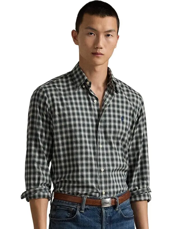 Ralph Lauren Classic Fit Plaid Twill Shirt - Blue Green Multi