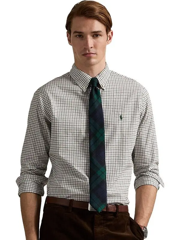 Ralph Lauren Classic Fit Plaid Twill Shirt - Nevis Brown Multi