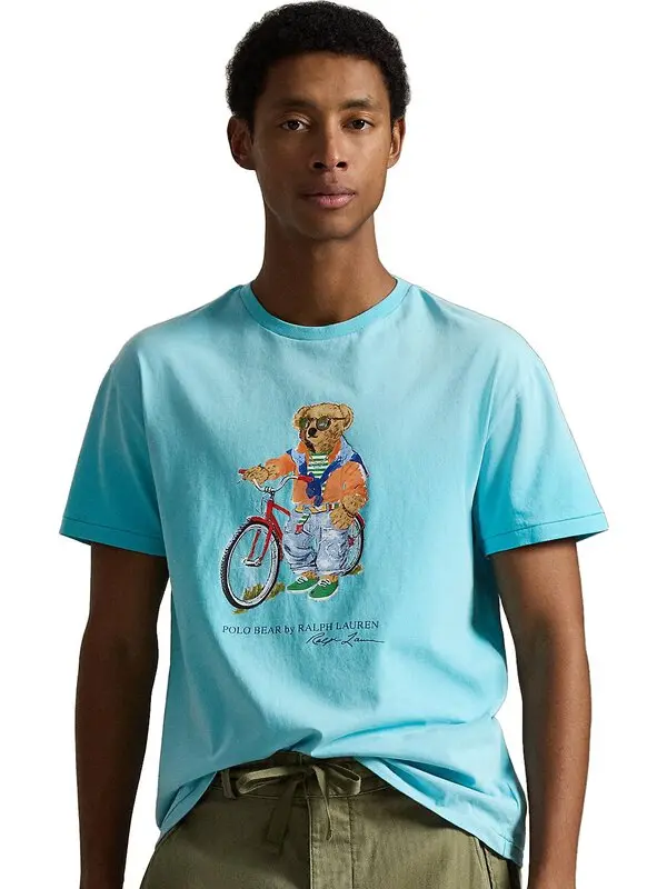 Ralph Lauren Classic Fit Polo Bear Jersey T-shirt - Perfect Turquoise  Summer