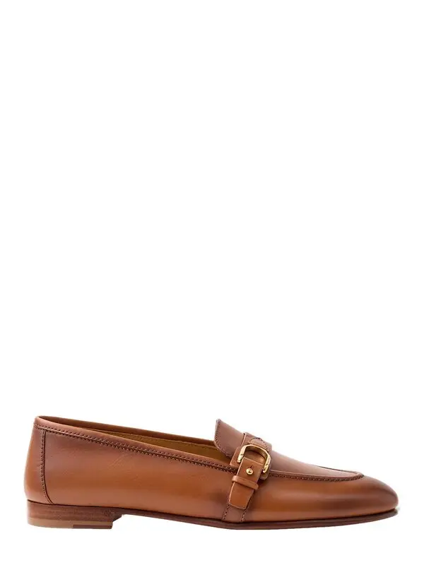 Ralph Lauren Calfskin Leather Loafer - Gold