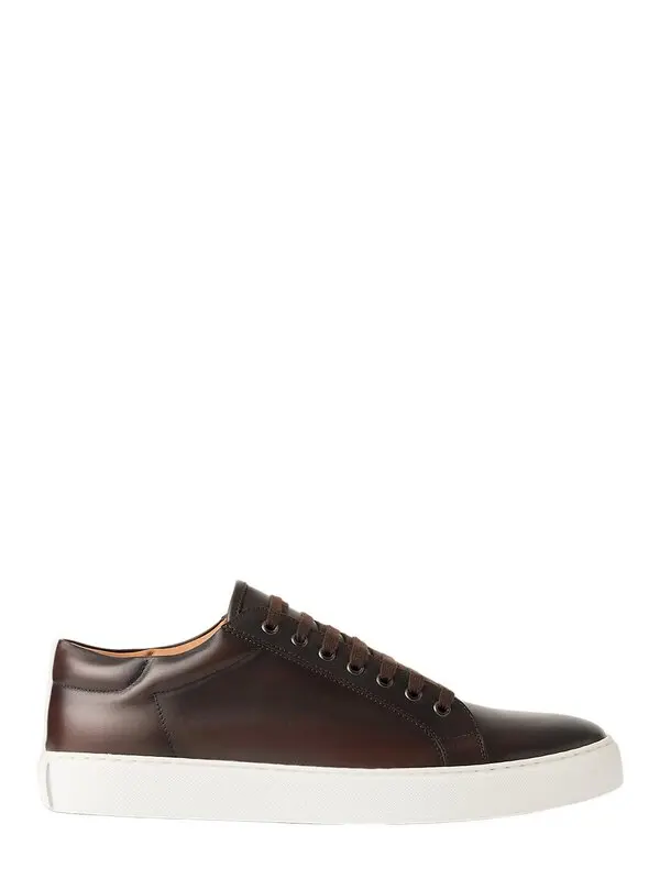 Ralph Lauren Severn Calfskin Sneaker - Dark Brown