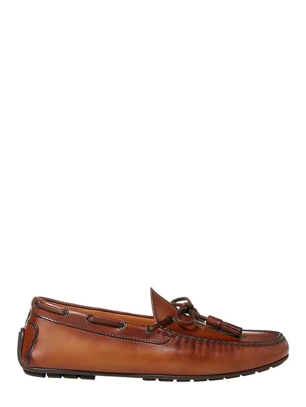 Ralph Lauren Harold Calfskin Tassel Driver - Tan