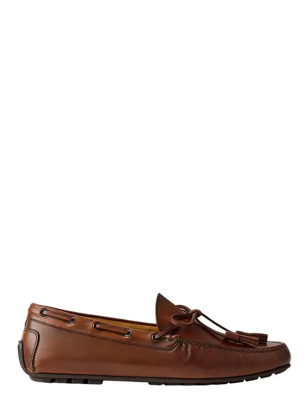 Ralph Lauren Harold Calfskin Tassel Driver - Tan