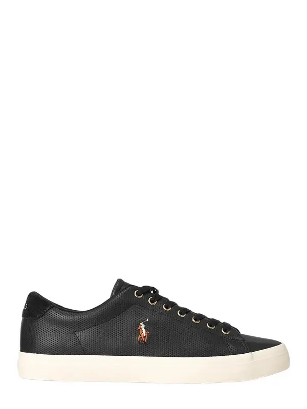 Ralph Lauren Longwood Leather Sneakers - Black