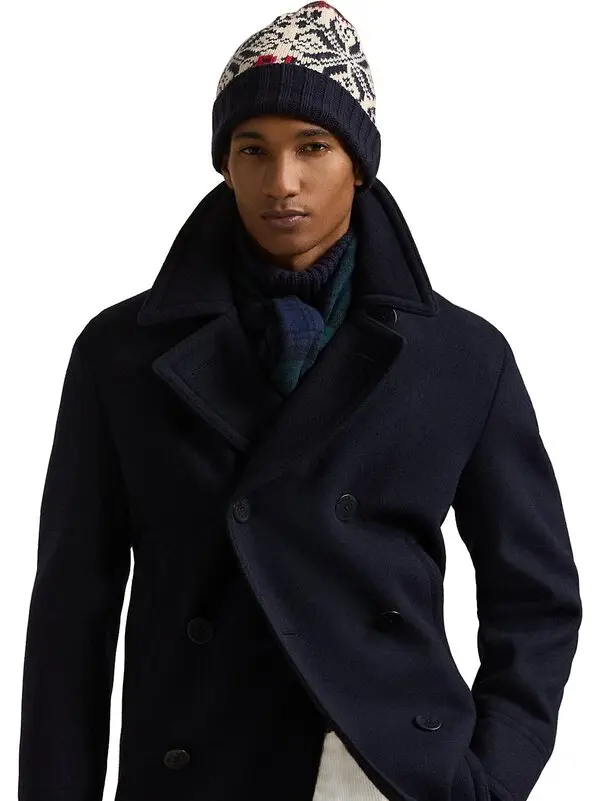 Ralph Lauren Polo Wool-blend Melton Pea Coat - Navy