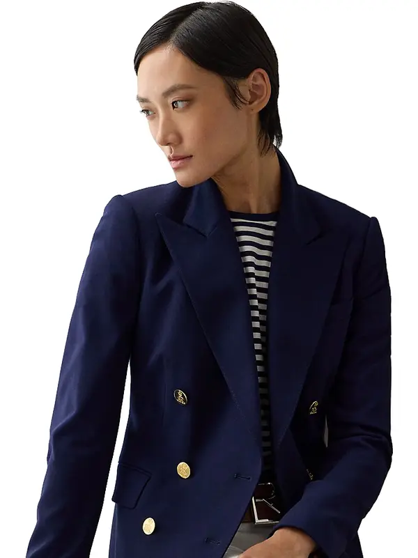 Ralph Lauren Camden Wool Crepe Jacket - Lux Navy