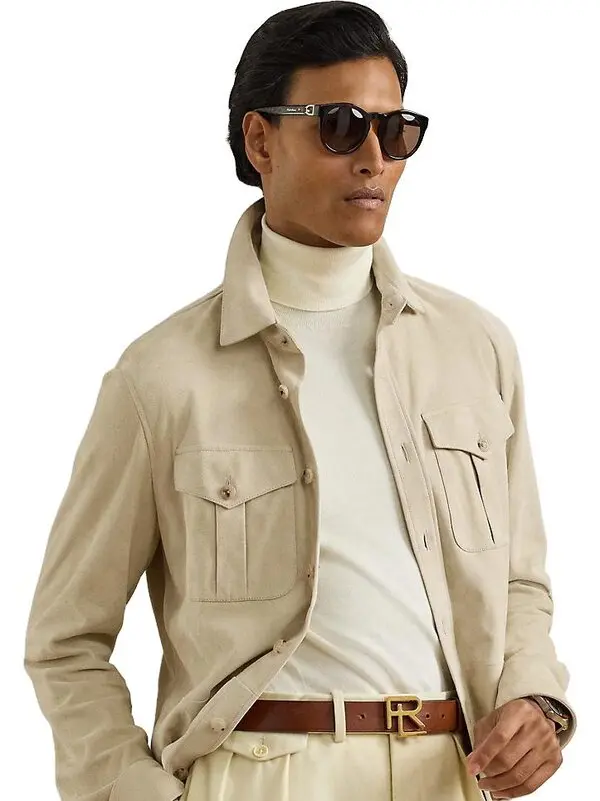 Ralph Lauren Suede Overshirt - Classic Cream