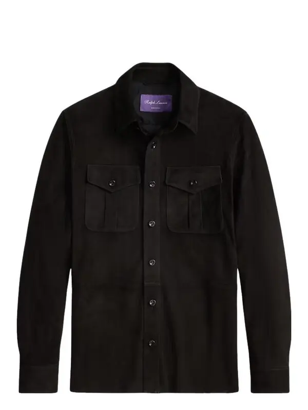 Ralph Lauren Suede Overshirt - Polo Black