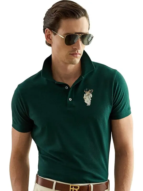 Ralph Lauren Custom Slim Fit Polo Bear Polo Shirt - Moss Agate