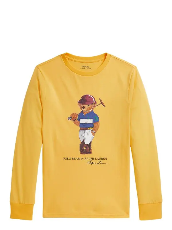 Ralph Lauren Polo Bear Cotton Long-sleeve Tee - Chrome Yellow