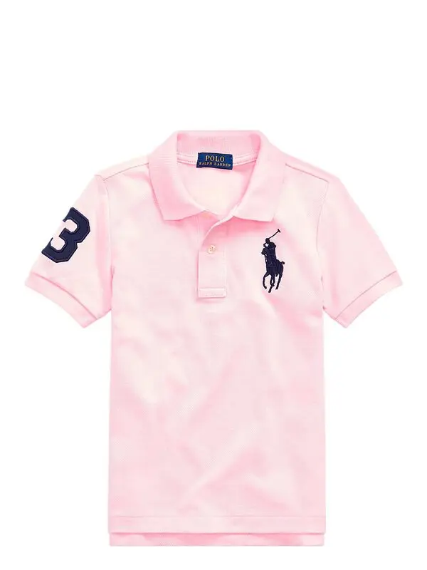 Ralph Lauren Big Pony Cotton Mesh Polo Shirt - Carmel Pink