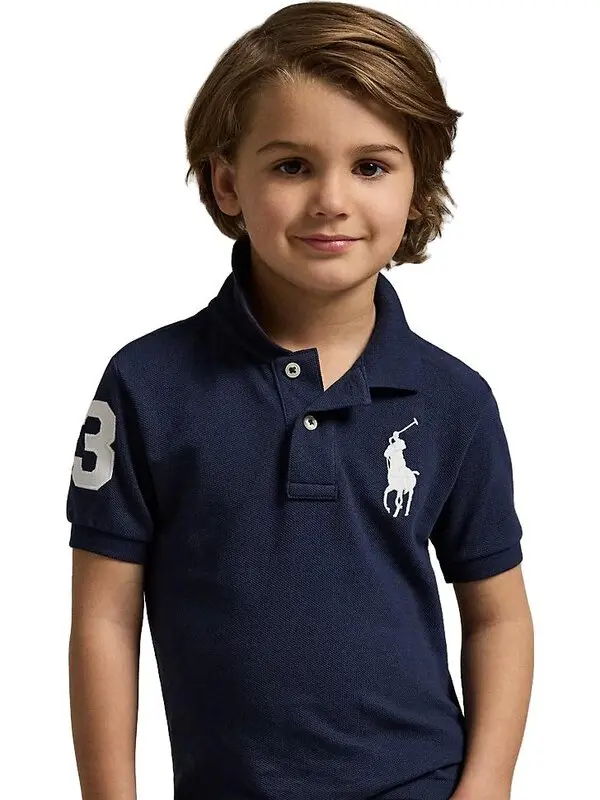 Ralph Lauren Big Pony Cotton Mesh Polo Shirt - Refined Navy