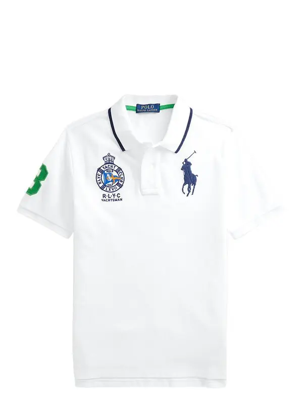 Ralph Lauren Big Pony Cotton Mesh Polo Shirt - White