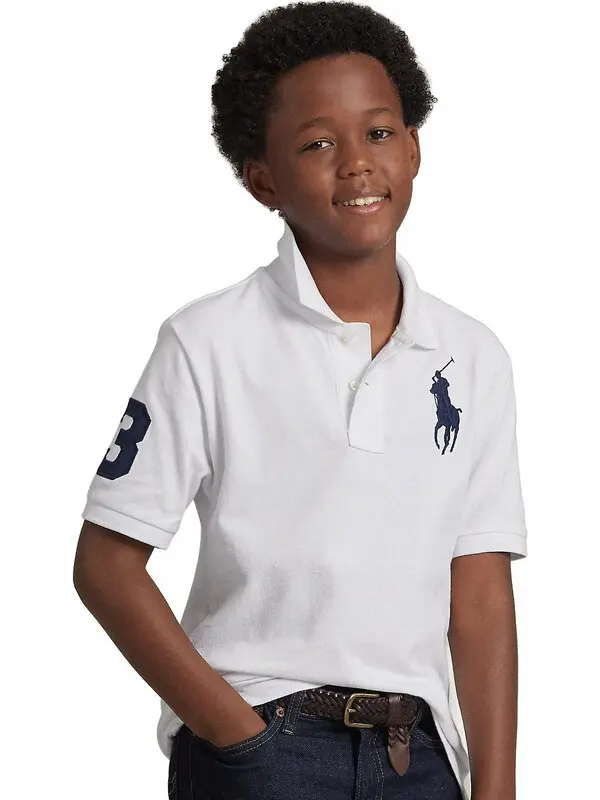 Ralph Lauren Big Pony Cotton Mesh Polo Shirt - White