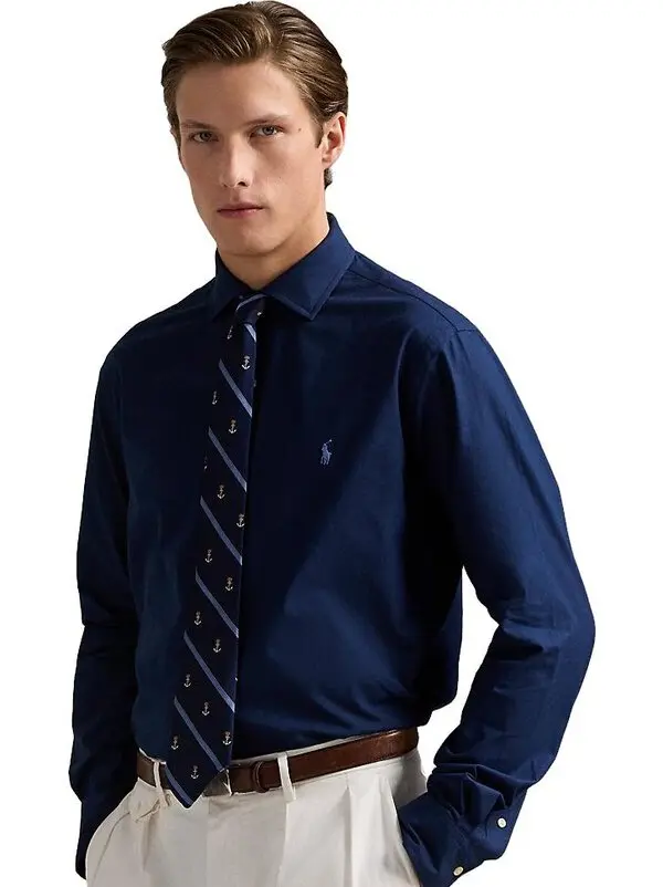 Ralph Lauren Classic Fit Stretch Poplin Shirt - Newport Navy