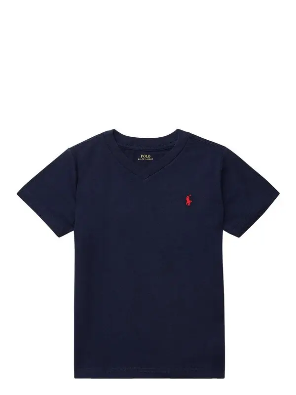 Ralph Lauren Cotton Jersey V-neck Tee - Cruise Navy