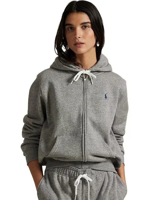 Ralph Lauren Relaxed Fleece Full-zip Hoodie - Dark Vintage Heather