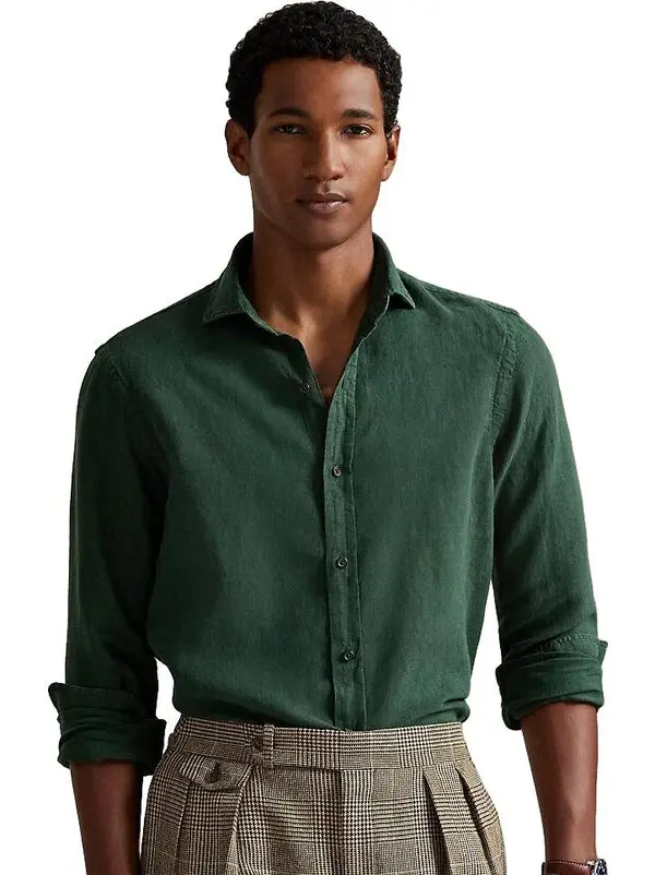 Ralph Lauren Classic Fit Linen Shirt - Basic Forest