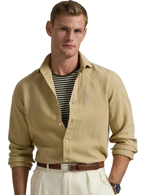 Ralph Lauren Classic Fit Linen Shirt - Coastal Beige