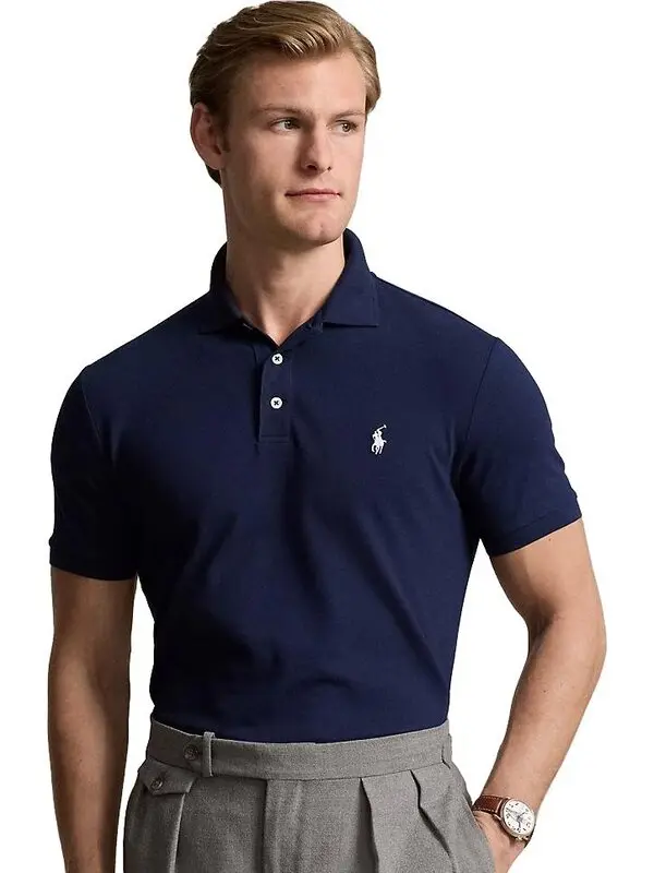 Ralph Lauren Custom Slim Fit Stretch Mesh Polo Shirt - Refined Navy