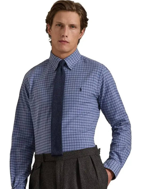 Ralph Lauren Classic Fit Performance Twill Shirt - Blue Heather Multi