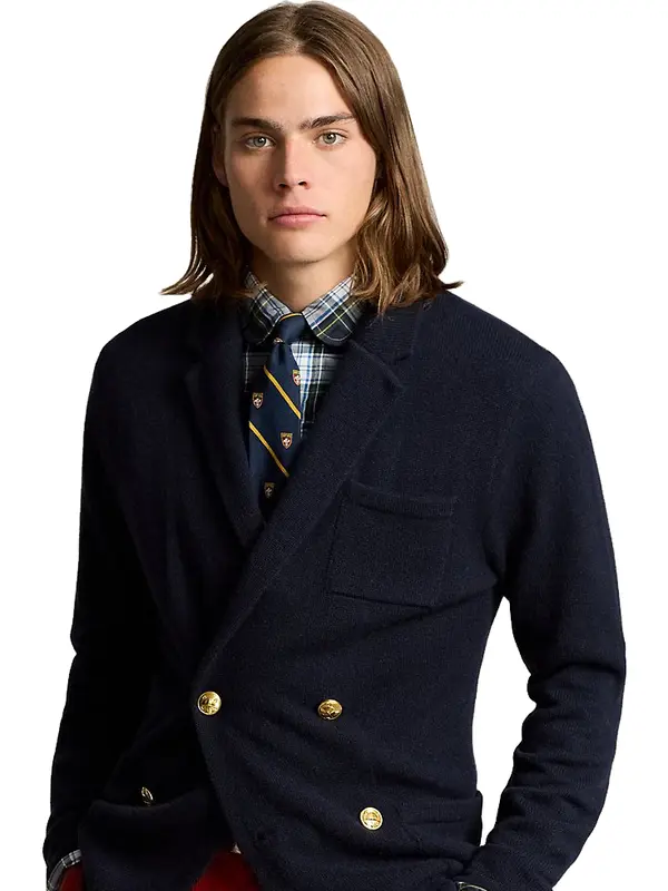 Ralph Lauren Cashmere Blazer Cardigan - Aviator Navy