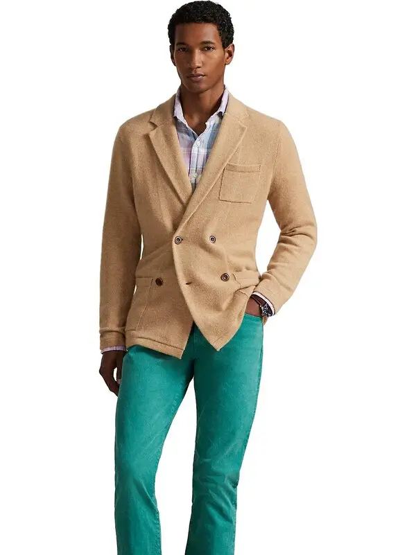 Ralph Lauren Cashmere Blazer Cardigan - New Camel Melange