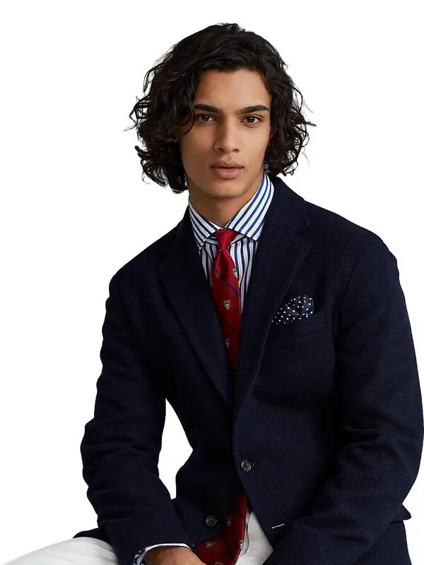 Ralph Lauren Polo Soft Tailored Herringbone Jacket - Navy/dark Navy