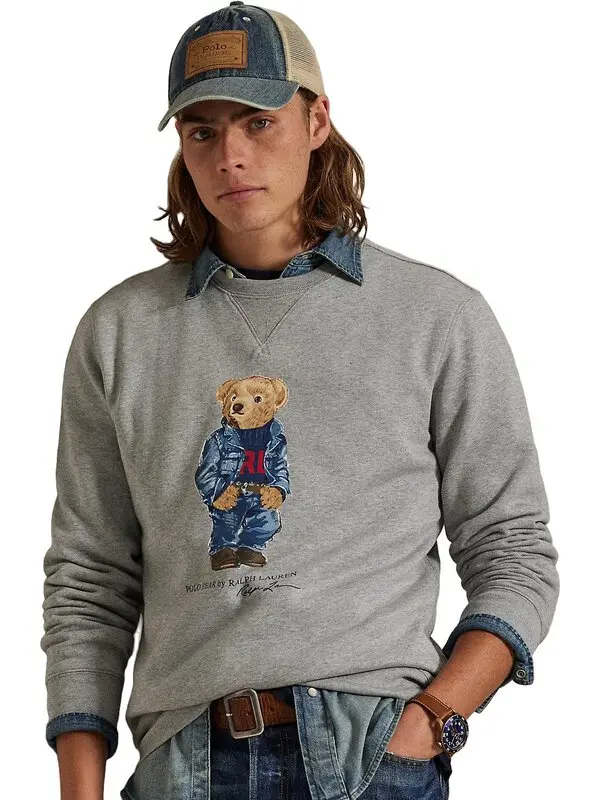 Ralph Lauren Polo Bear Fleece Sweatshirt - Andover Heather Denim Bear