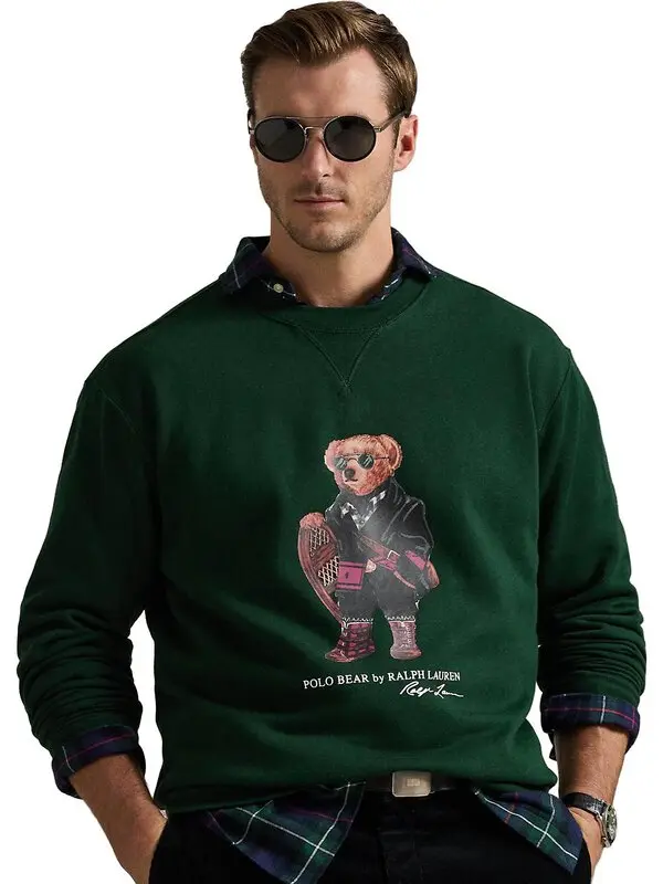 Ralph Lauren Polo Bear Fleece Sweatshirt - Moss Agate Holiday