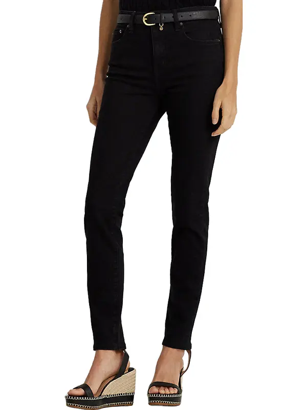 Ralph Lauren High-rise Skinny Ankle Jean - Black Wash