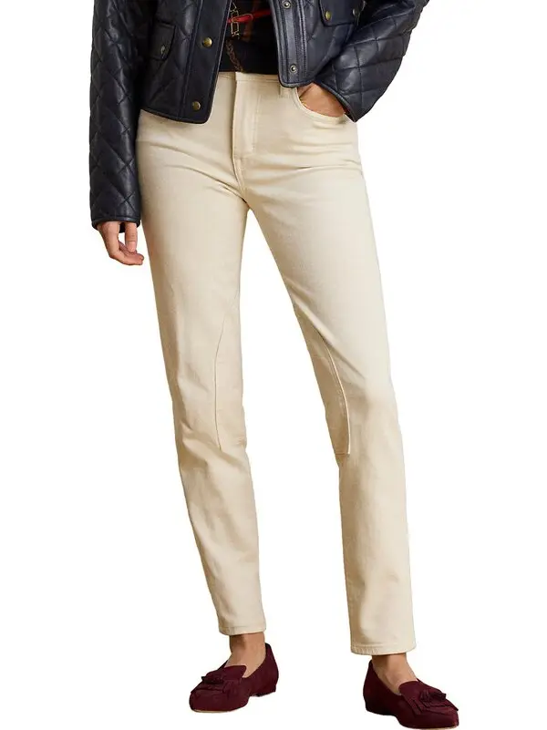 Ralph Lauren High-rise Skinny Ankle Jean - Cream Wash