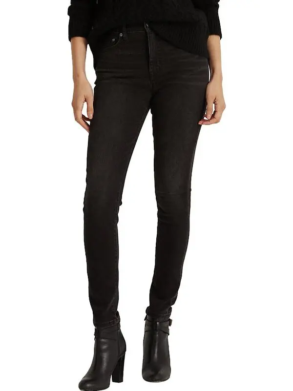 Ralph Lauren High-rise Skinny Ankle Jean - Empire Black Wash
