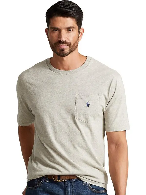 Ralph Lauren Jersey Pocket T-shirt - New Grey Heather