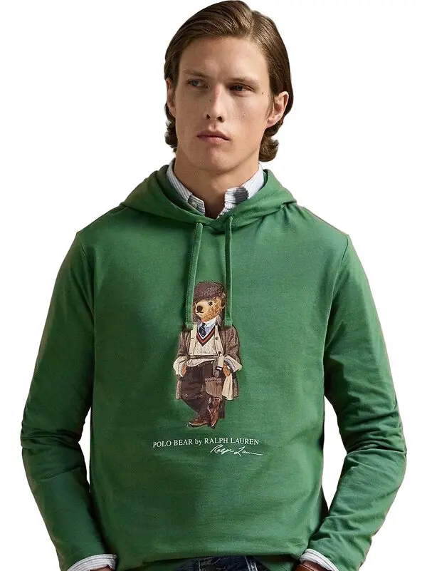 Ralph Lauren Polo Bear Jersey Hooded T-shirt - Washed Forest