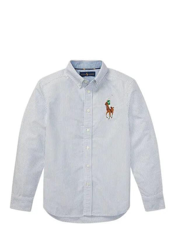 Ralph Lauren Big Pony Striped Oxford Shirt - Blue/white Stripe