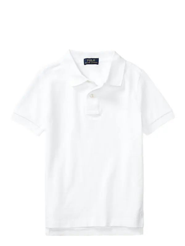 Ralph Lauren Cotton Mesh Uniform Polo Shirt - White