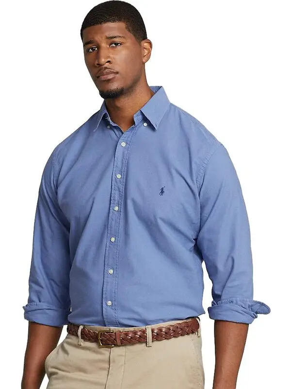 Ralph Lauren Garment-dyed Oxford Shirt - Bastille Blue