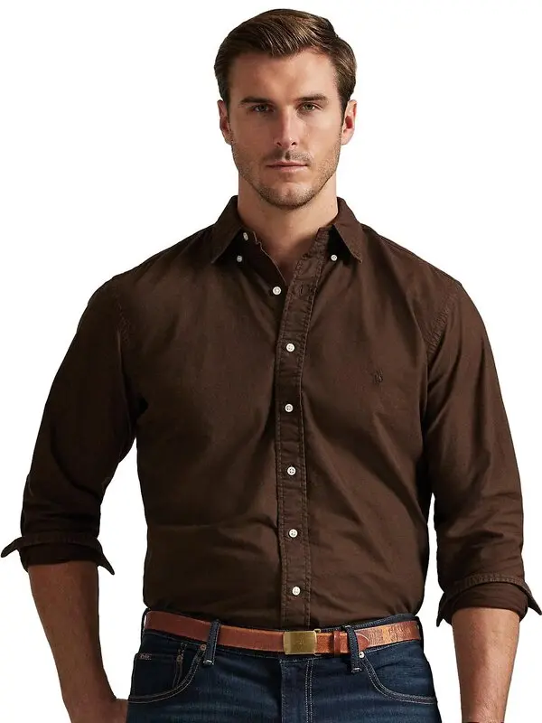 Ralph Lauren Washed Oxford Shirt - Nutmeg Brown